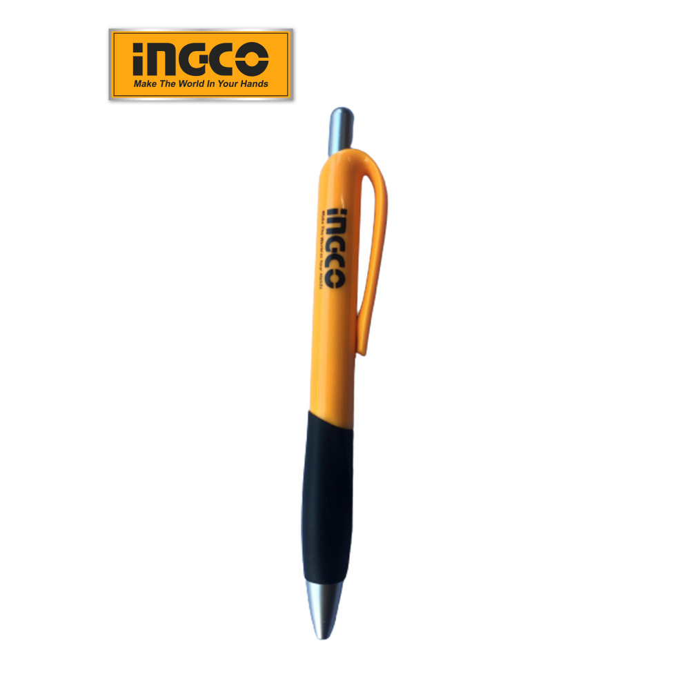 Convenient Cheap Ballpoint Pen INGCO PMPEN01 In Yellow (Black Ink ...