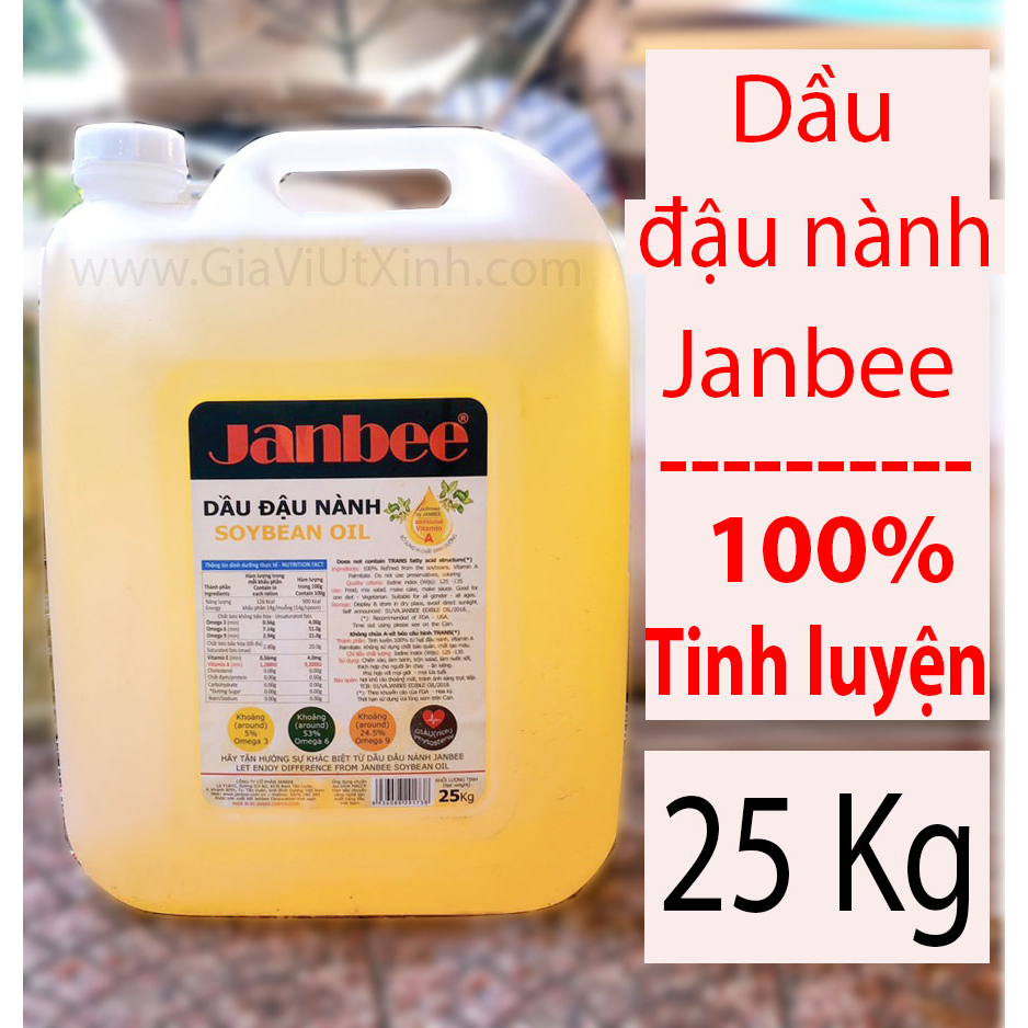 Soybean OIL JANBEE 25KG - JANBEE SOYBEAN OIL - CAN OIL 25KG | Shopee ...