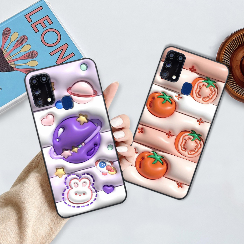 Samsung M31 case with 3D embossed flat print, super beautiful, cute ...