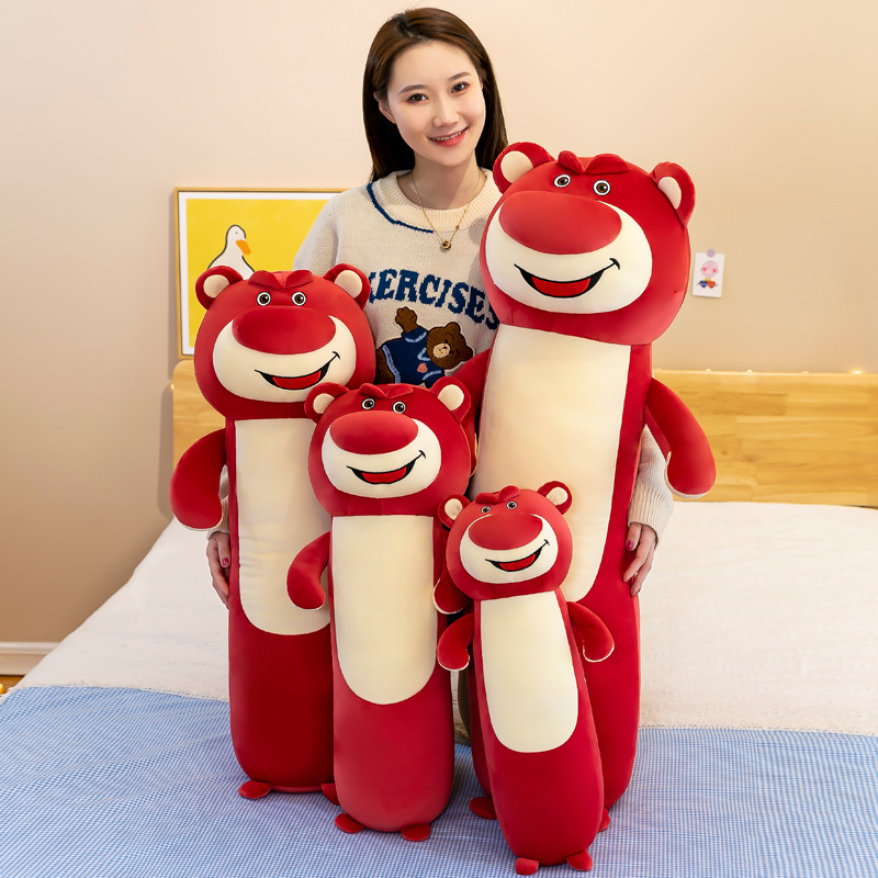 Lotso Strawberry Bear Teddy Bear Pillow Soft Stuffed Animal Hugs to Bed ...
