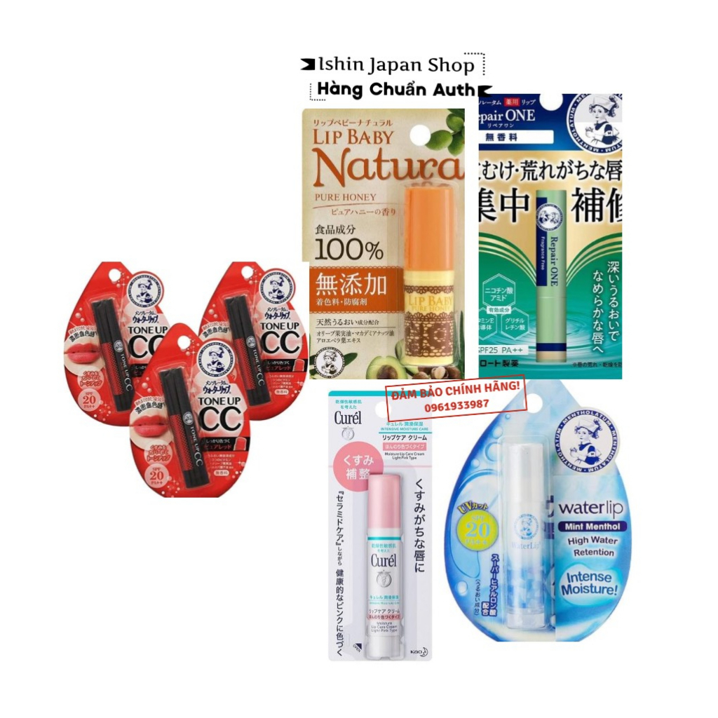 Compilation of 18 types of lip balms of nivea and rohto domestically in ...