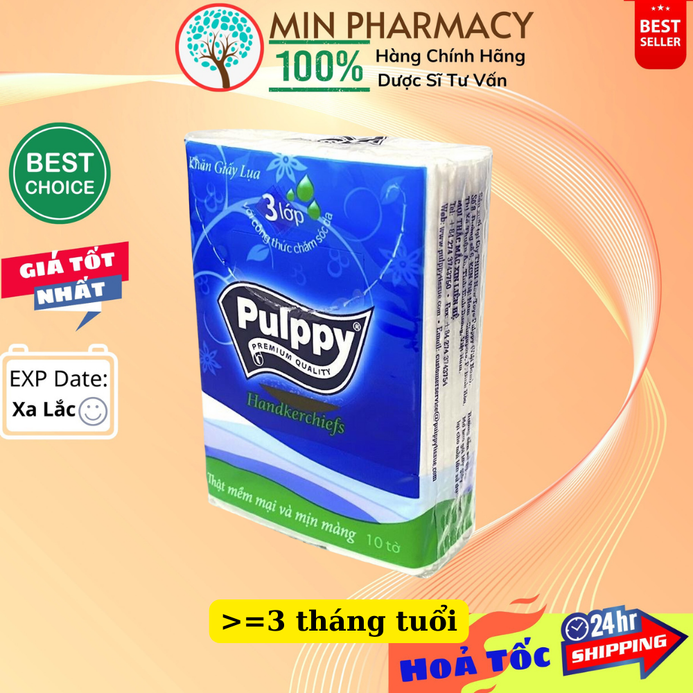 Pulppy Compact 3-layer Pocket Tissue, soft, odorless - Minpharmacy ...