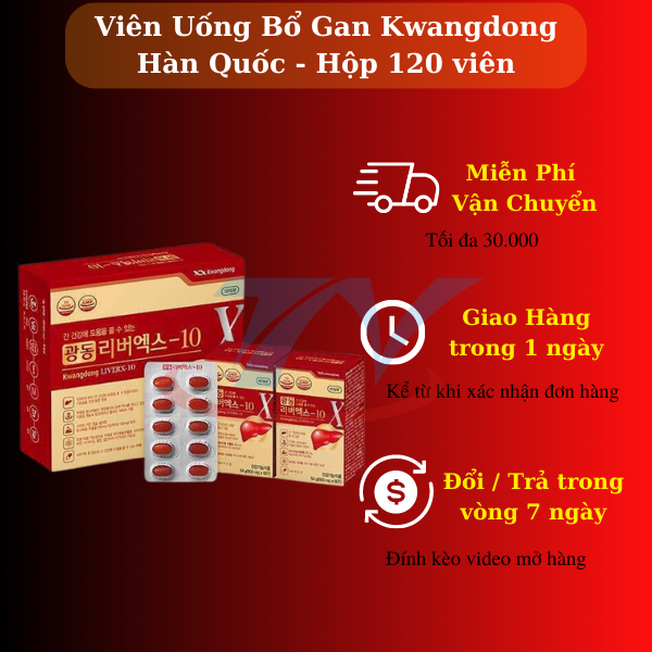 Korean Kwangdong LiverX-10 Liver Tonic Pills, Box of 120 Pills, Helps ...