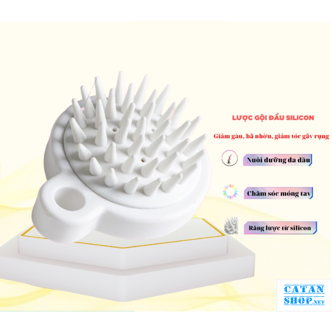 Muji shampoo comb made in Japan made of silicon massages the scalp to ...