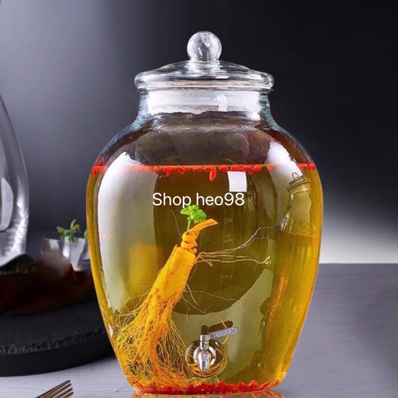 Smooth 15 liter Glass Wine Pitcher with valve & without valve | Shopee ...