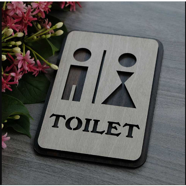 Wooden board AKZ Toilet - Men's and Women's WC - Resroom, hanging ...