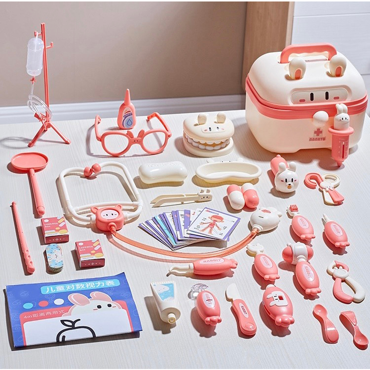 Sbc role-playing toy - Rabbit doctor box with 36 details (2 colors blue ...