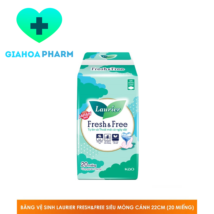 Laurier Fresh & Free ultra-thin sanitary napkins (Pack of 20) for ...