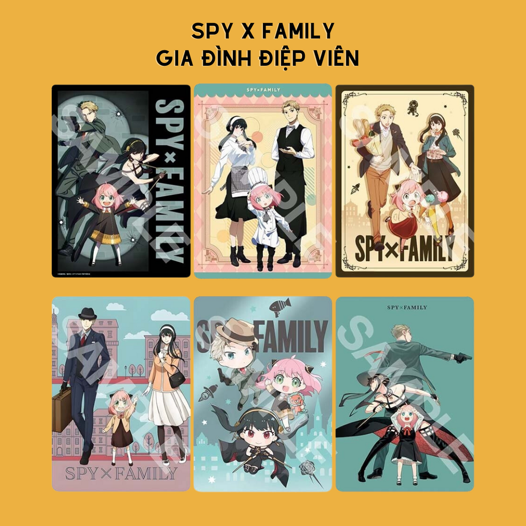 SPY X FAMILY SPY FAMILY Anime Corner Card - 2 sides - Cardboard - With ...