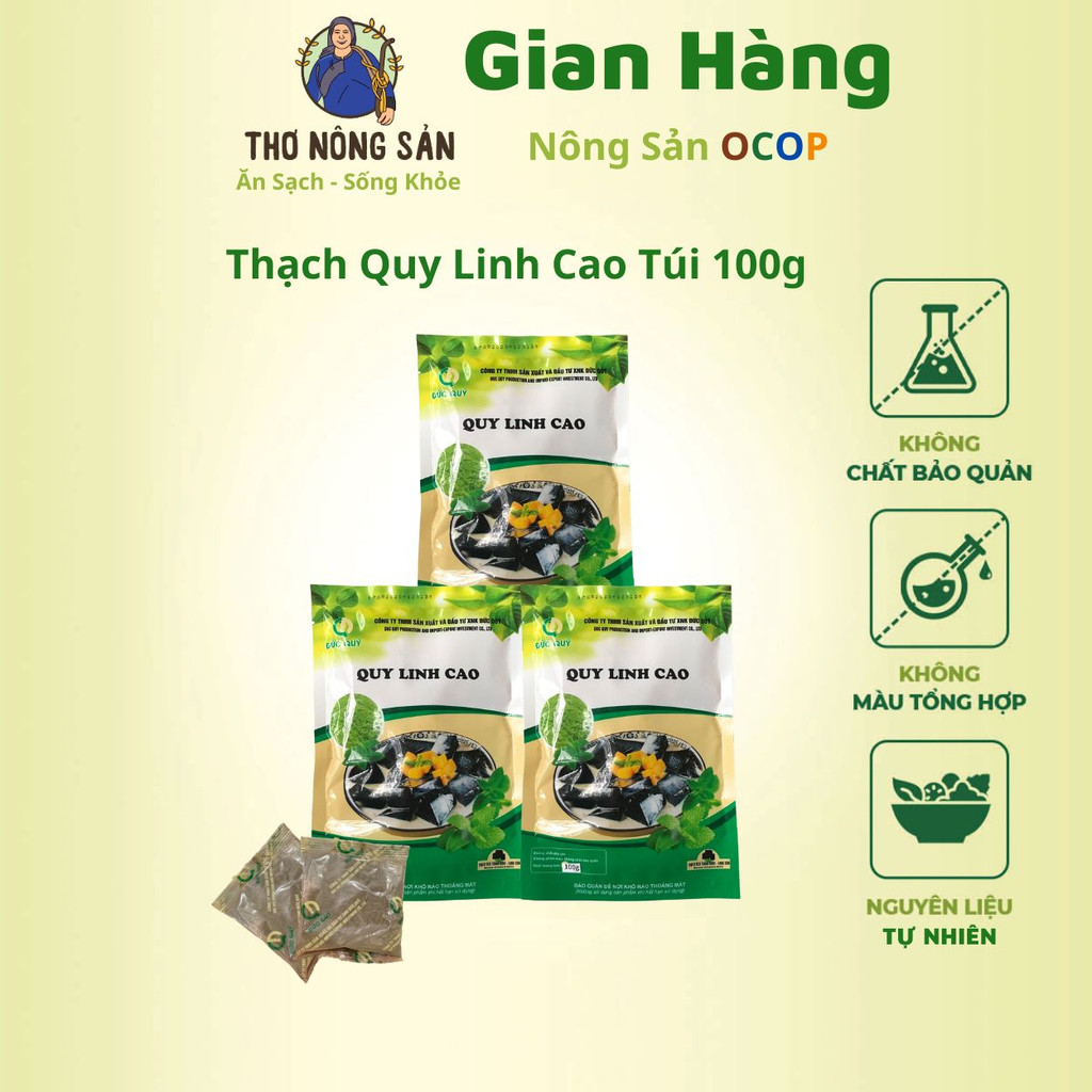Black Jelly Powder (Quy Linh Cao) DUC QUA 10 packs of 1000g | Shopee ...