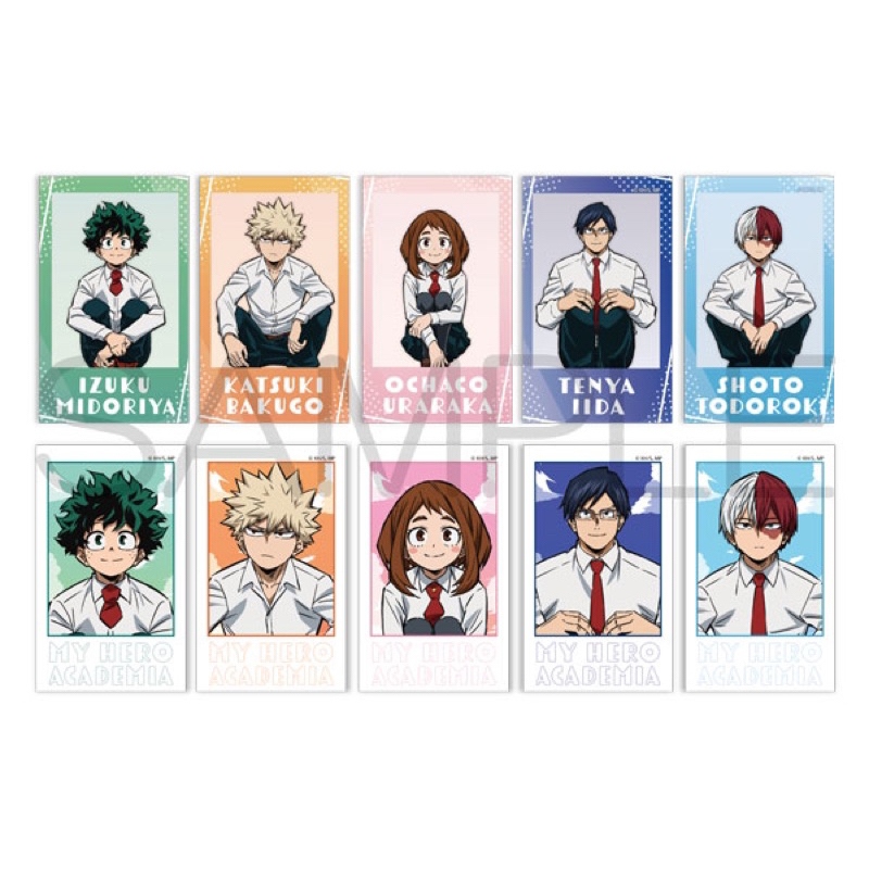 [Tanpopo] Character Card Pack mha metal , clear collection mha my hero ...