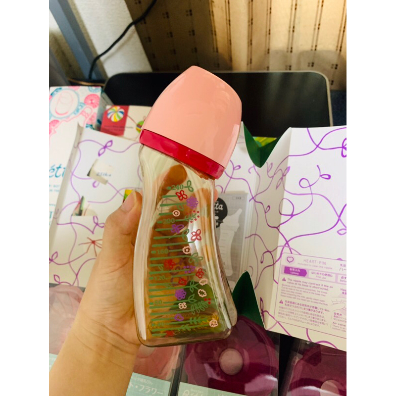 Betta wide neck milk bottle WS4-240ml Flower (Pink) | Shopee Malaysia