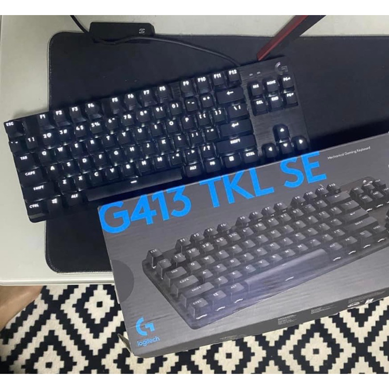 Logitech g413 TKL brown swich gaming Mechanical Keyboard like new full ...