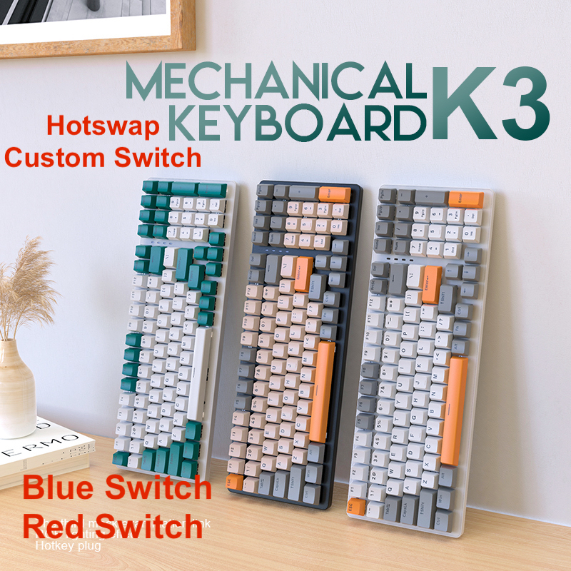 K3 Premium Gaming mechanical keyboard has Hotswap with 10 led modes ...