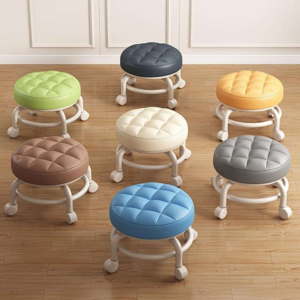 Family ROUND ROTARY CHAIR WITH EXTREMELY SMOOTH WHEELS | Shopee Malaysia