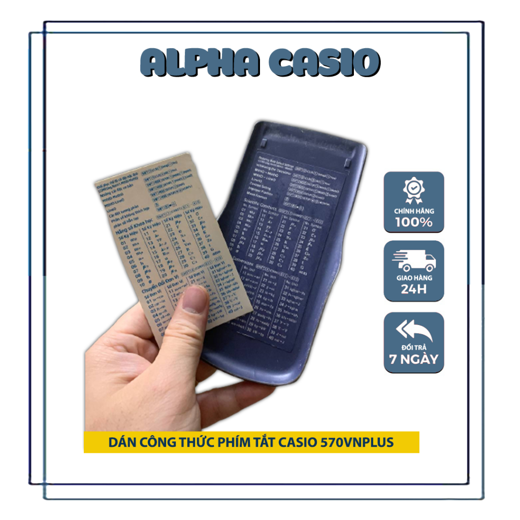 Company standard casio 570vnplus lid formula sticker | Casio 570vnplus ...