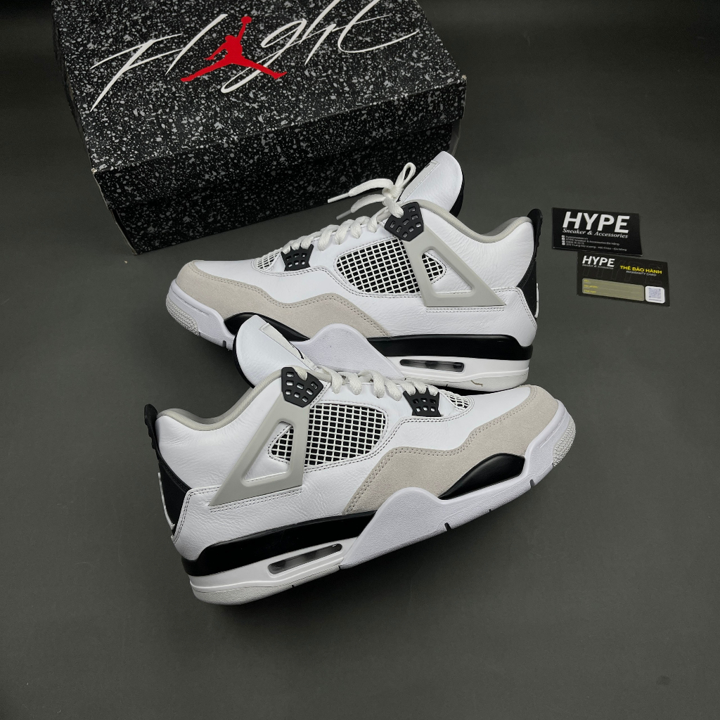 Jordan 4 Military Black Basketball Shoes (JD4 Black and white) - Hype ...