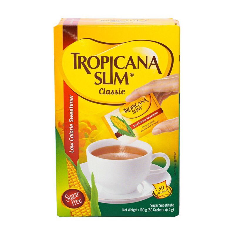 Tropicana Slim Classic Diet Corn Sugar for Diabetics (Box of 50 packs ...