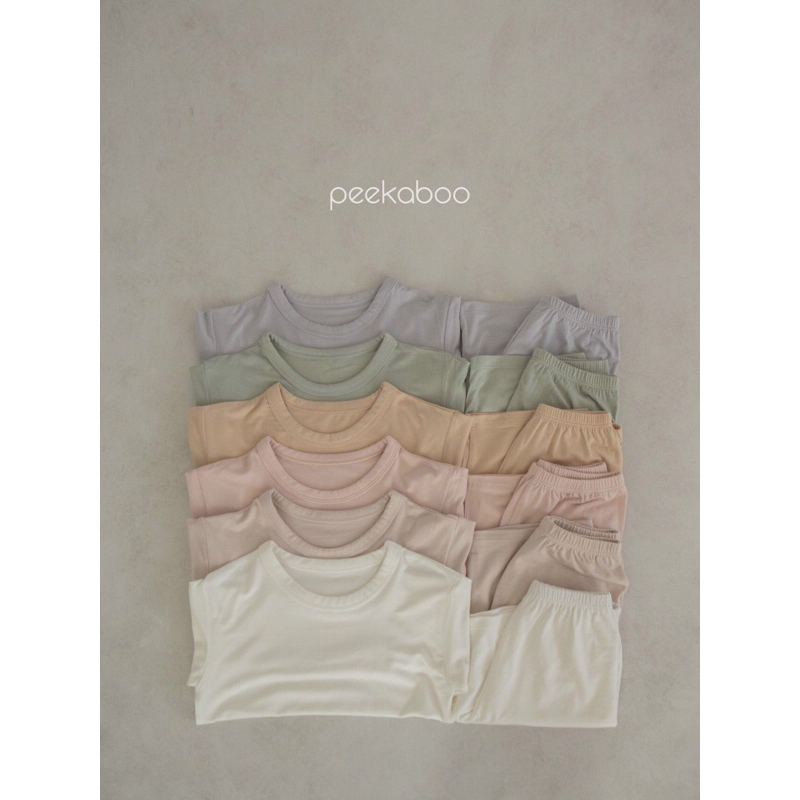 Peekaboo children's clothing collection Panda bamboo fabric | Shopee ...
