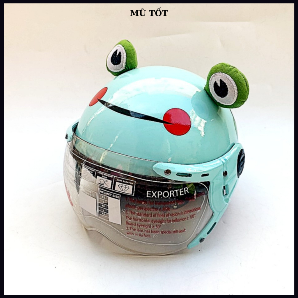 Half-head helmet for children with frog glasses from 4 - 9 years old ...