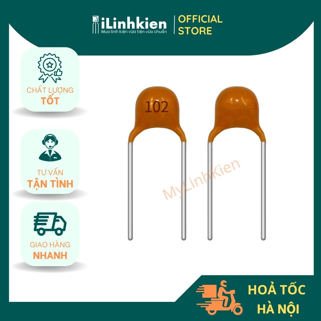 Good quality 102 1nF 50V gold ceramic capacitors (bag of 10). | Shopee ...