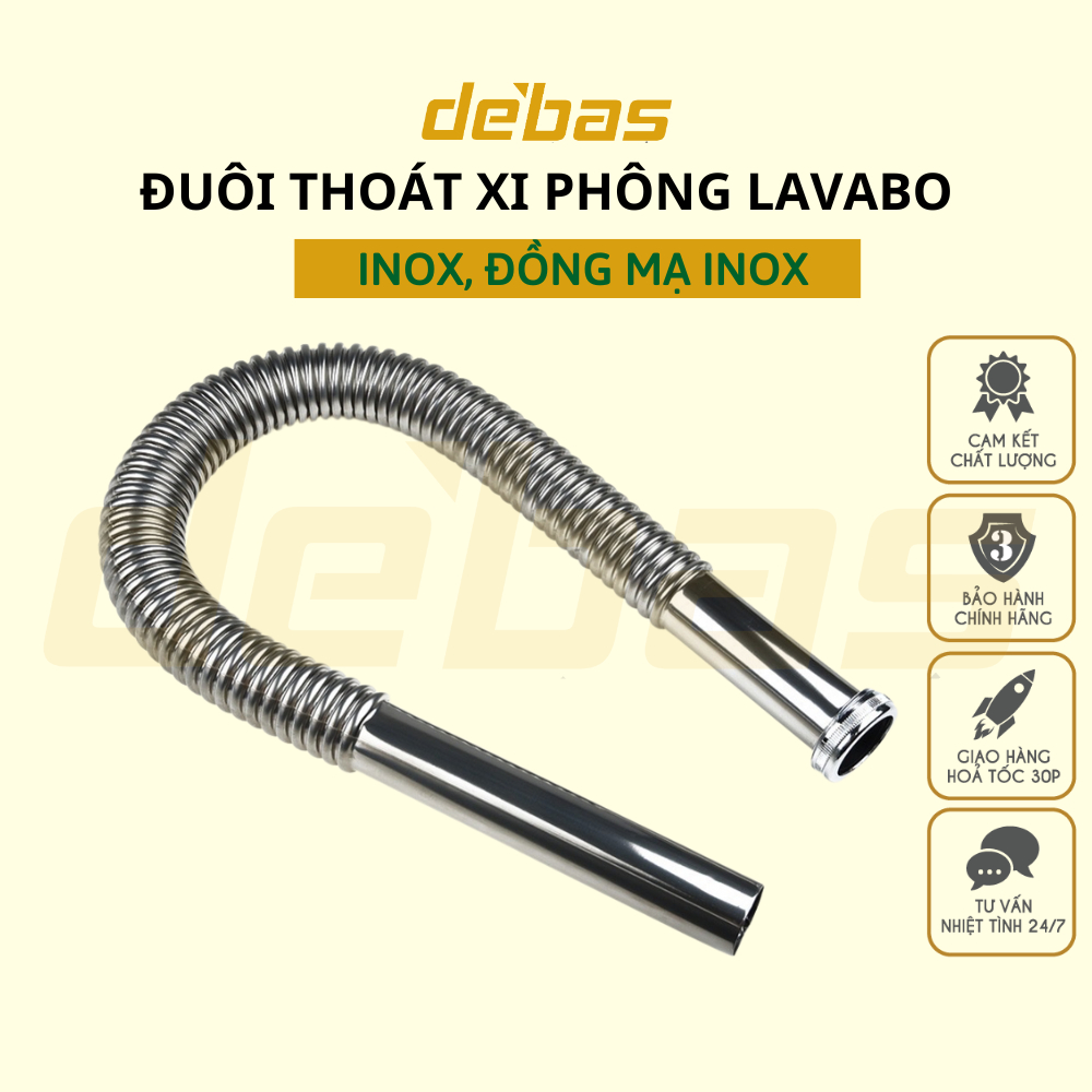 Stainless steel lavabo siphon drain, stainless steel-plated copper ...