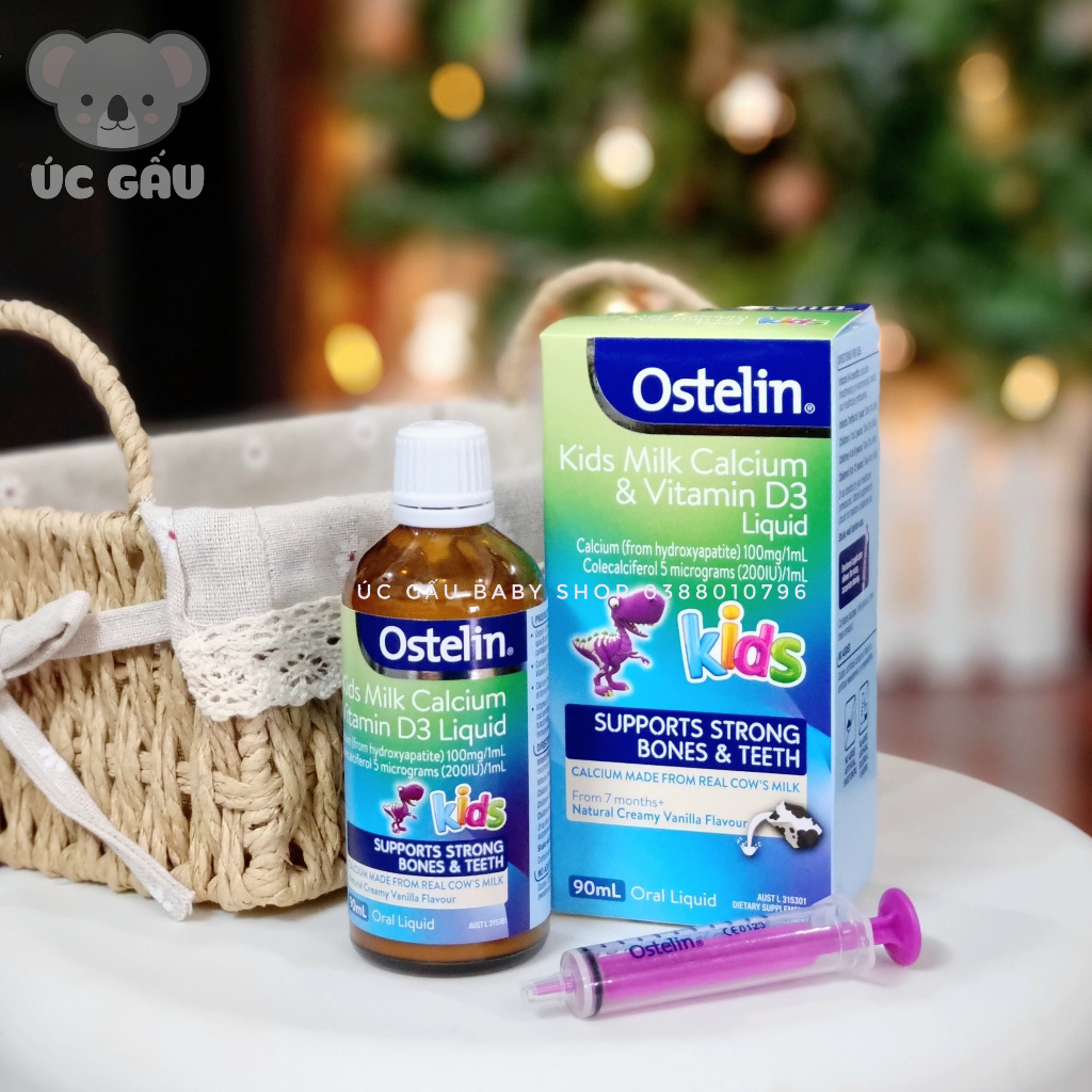 Calcium & Vitamin D3 Ostelin Liquid for babies 90ml - Kids Milk Calcium ...