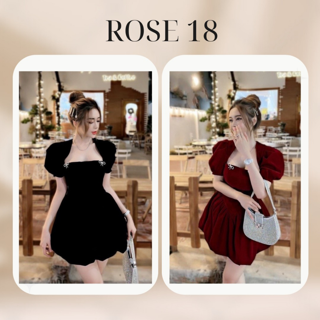 (Real Photo) Squash flared dress, high quality velvet women's dress ...