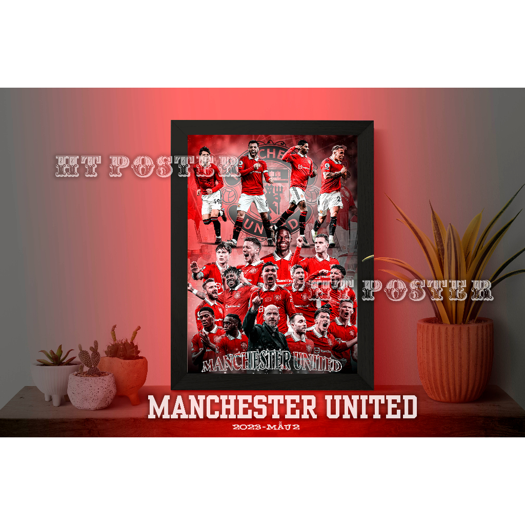 Manchester United Club 2023 poster photo frame includes 2 sizes for A5 ...