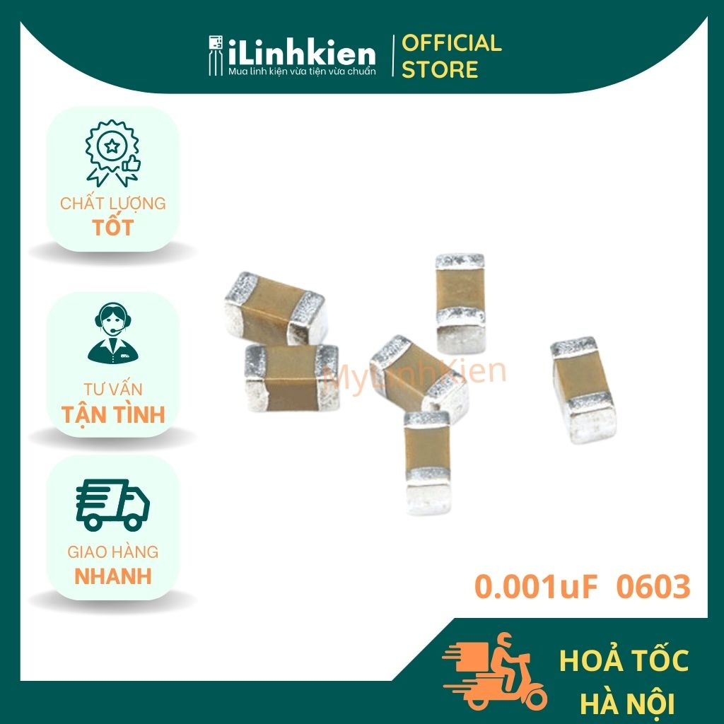 High quality capacitor 0603 102-1nF 0.001uF 50V bag of 10 | Shopee Malaysia