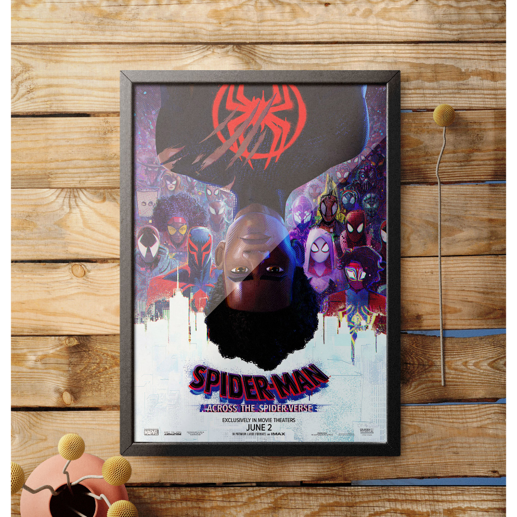 Spider Man Across The Spider Verse Wall Poster Frame | Shopee Malaysia