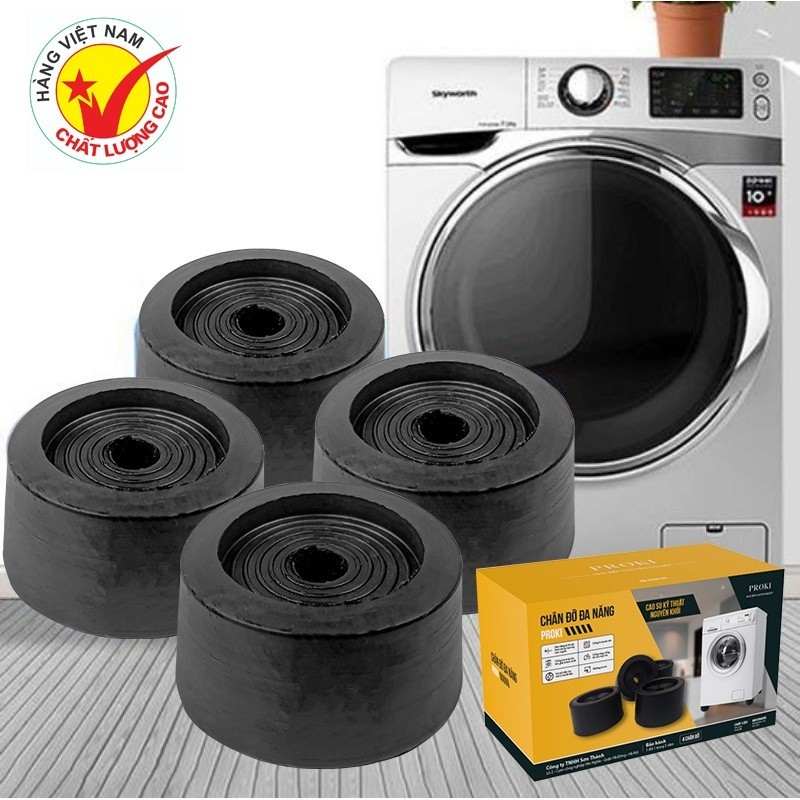 Set of 4 Proki washing machine foot pads, anti-vibration base for ...