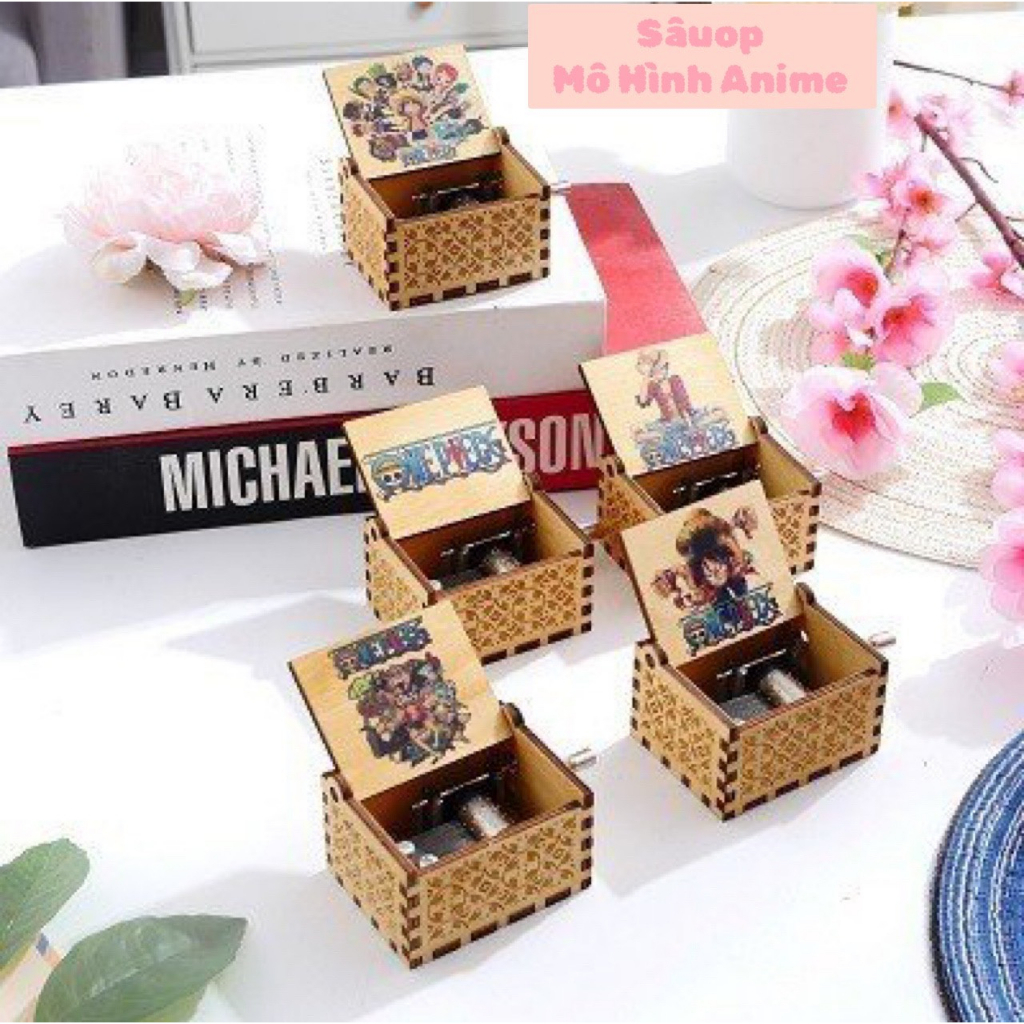 Wooden Hand Crank Music Box UV Engraved With onepiece Anime demon ...