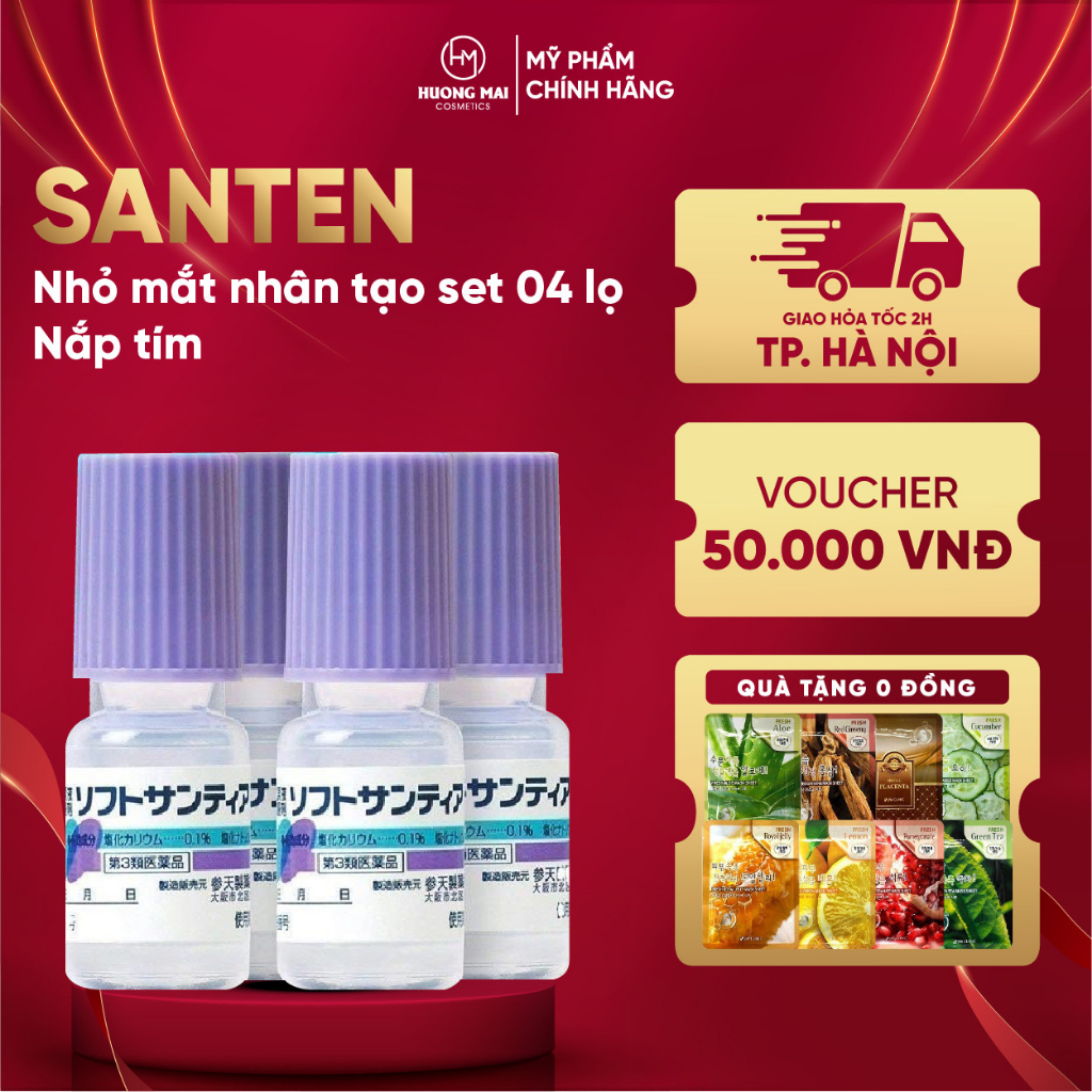 Santen - Artificial eye drops set of 04 bottles - Purple cap | Shopee ...