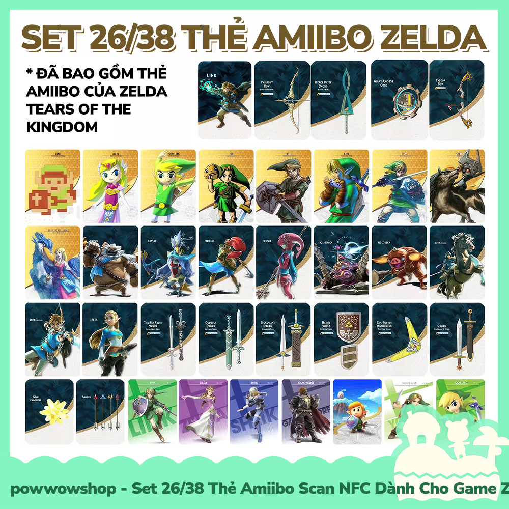 [Available in Vietnam - Express] Set of 26/38 Zelda TOTK Scan NFC ...