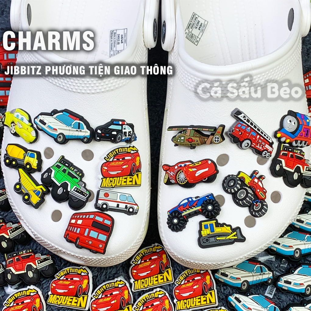 Sticker / jibbitz / charm Car, Crane, Excavator, Fire Truck, Plane ...