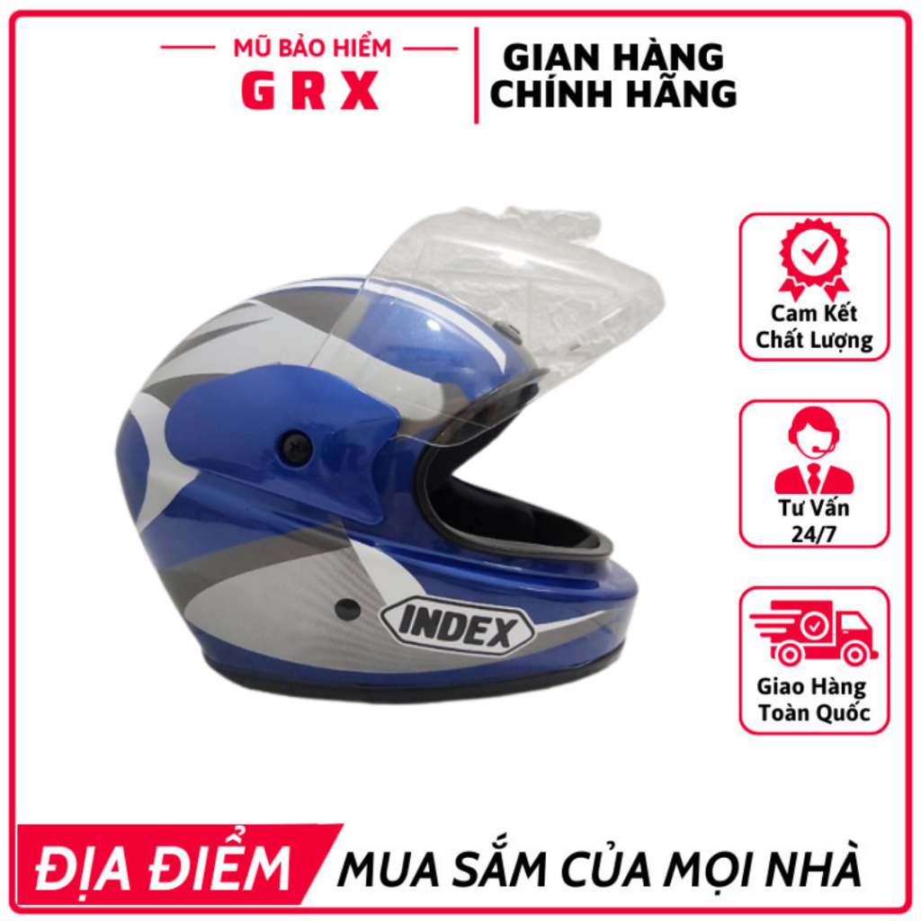 Index Helmet with White Glass Chin | Shopee Malaysia