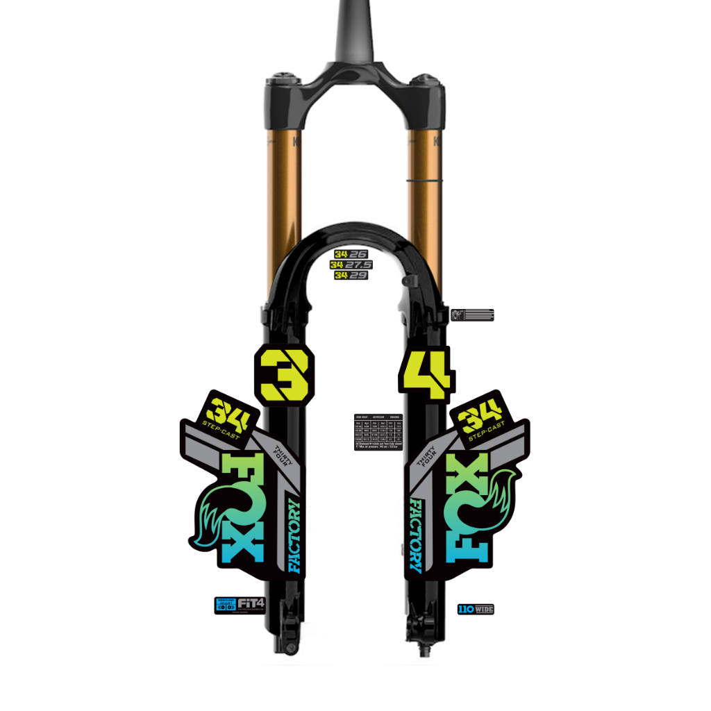 Fox step cast 34 2021 mountain bike fork decal | | Shopee Malaysia