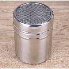 Stainless steel matcha cocoa powder sprinkler with lid and 16 ...