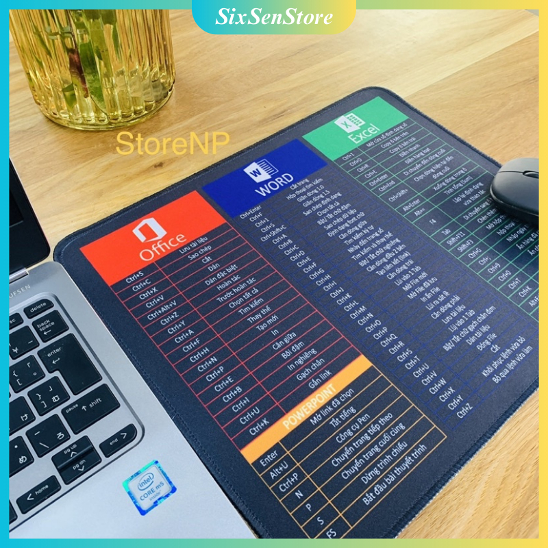 Mouse Pad Mouse Pad 25x30cm Size Print Formula Shortcut Word Excel