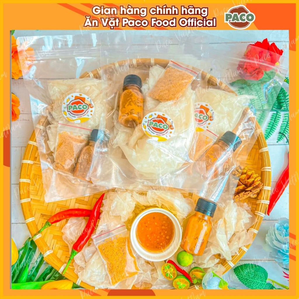Set of rice paper with divine spicy salt sauce, super thick and ...