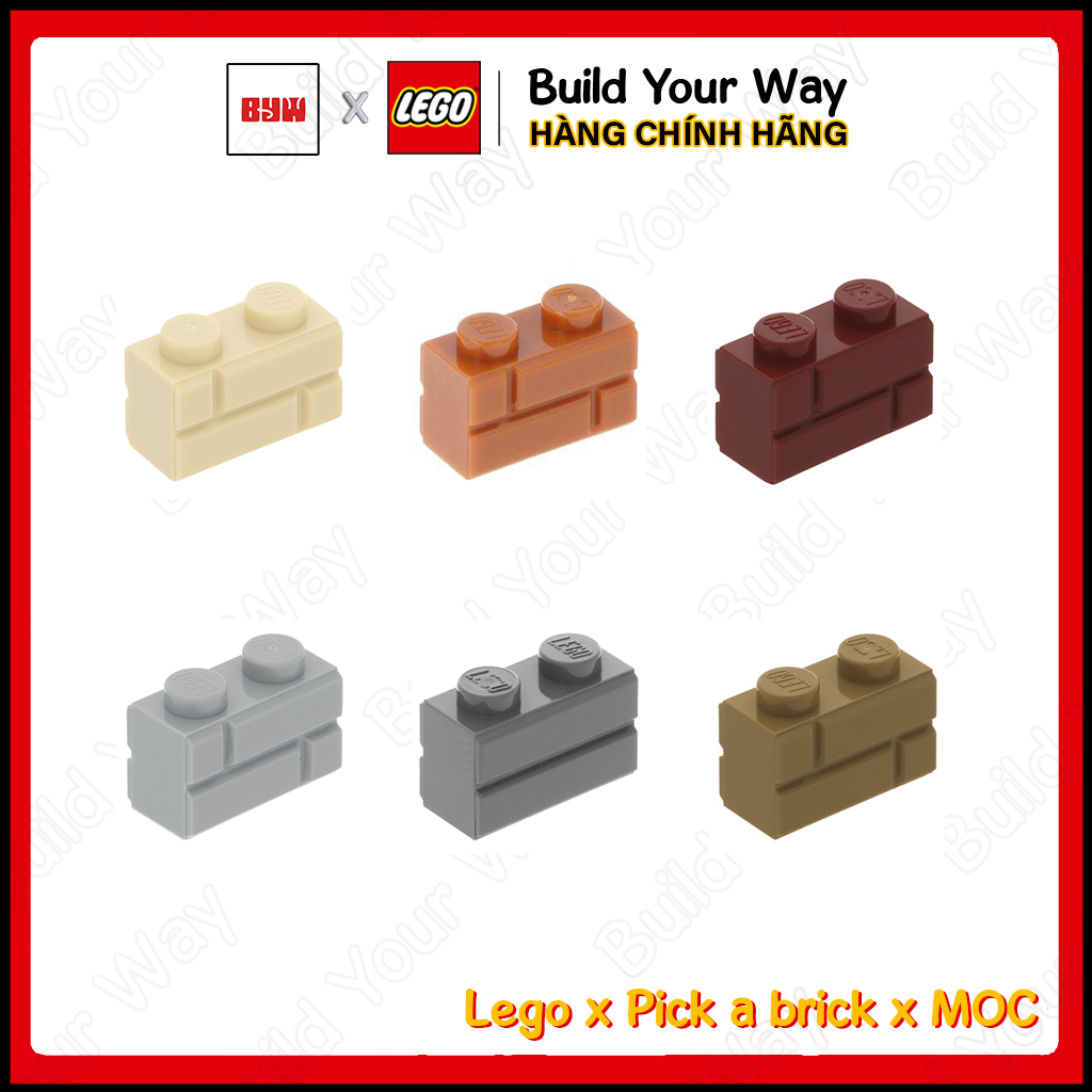Genuine Lego Bricks Brick Wall, House Building Bricks 1x2 / Part 98283 ...