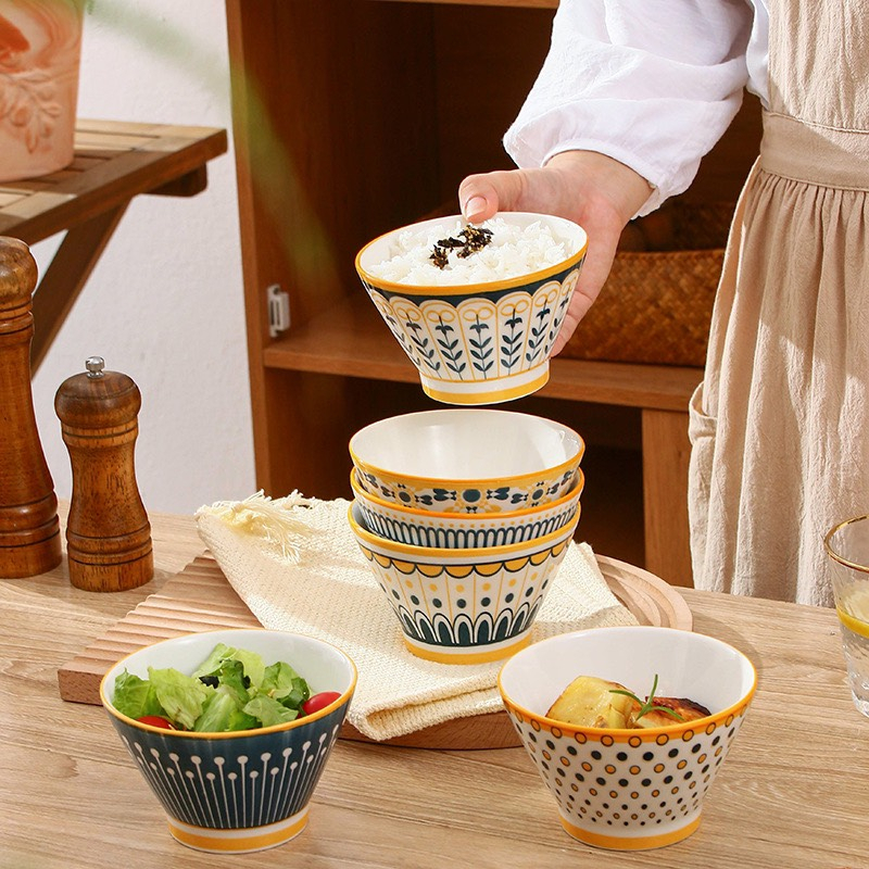 Rice bowls, tea bowls, cute dishes, decorative ceramic bowls with super ...