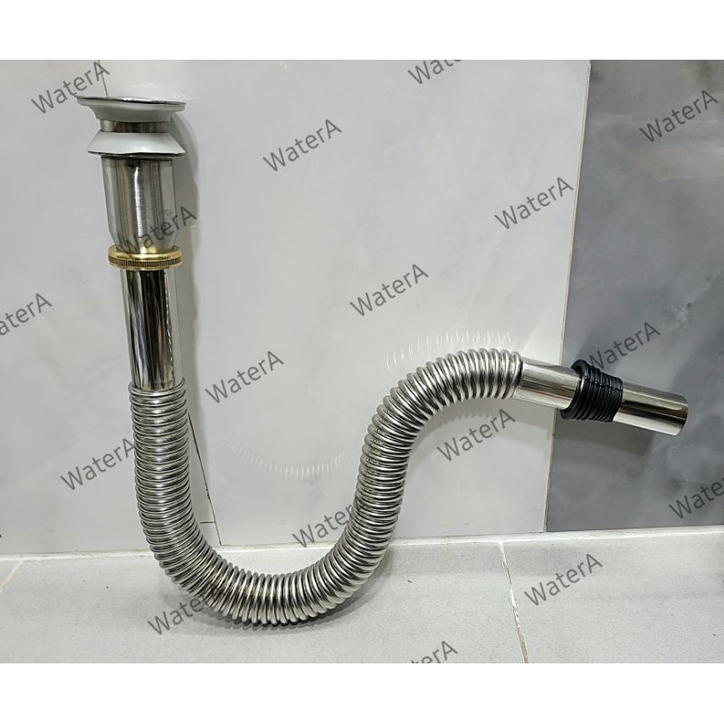 XO Sink siphon, spring-loaded stainless steel sink drain set can be ...