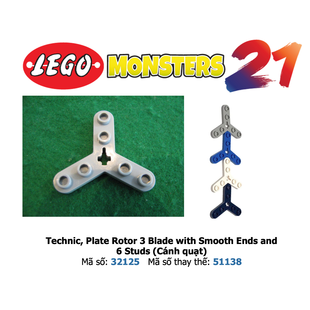 [1 Piece]-genuine Lego, technical details, propeller 3 - ID 32125 ...
