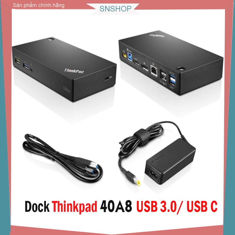 Thinkpad Hub 40A8 Ultra Dock USB 3.0 & USB C- Connector, Screen Output ...