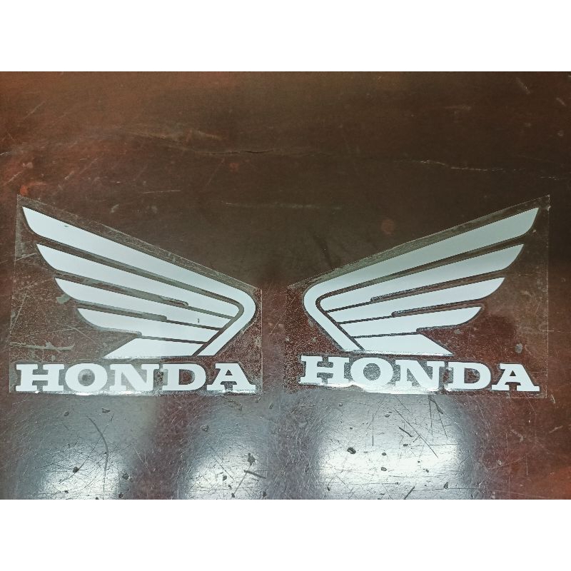 Honda bird wing sticker set, 10cm white, clear background | Shopee Malaysia
