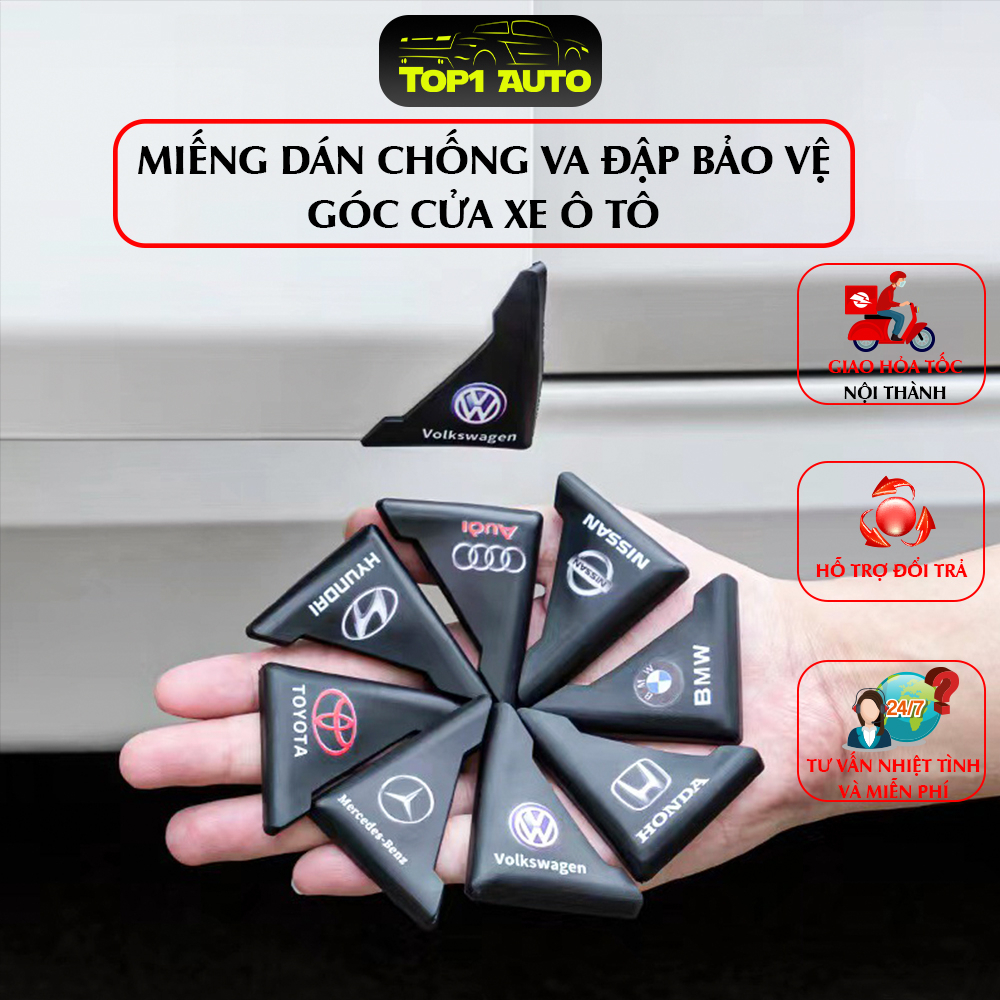 Anti-impact sticker to protect car door corners with logos of car ...