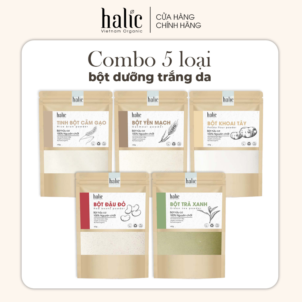 Combo of 5 types of super whitening powder, HALIC natural face powder ...