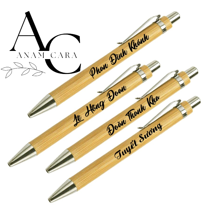 Wooden/bamboo ballpoint pen with name engraved upon request for FREE ...